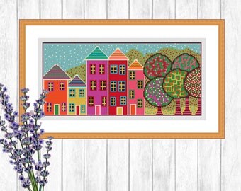 Point de croix moderne | Etsy