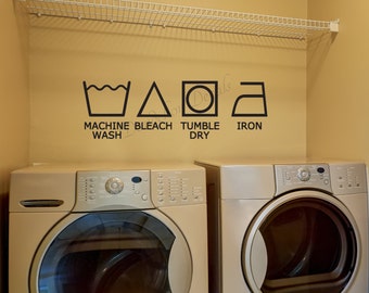 Laundry symbols | Etsy