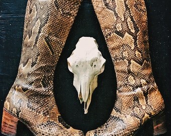 Snake skin boots | Etsy