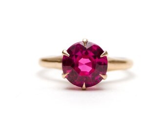 Ruby engagement ring | Etsy