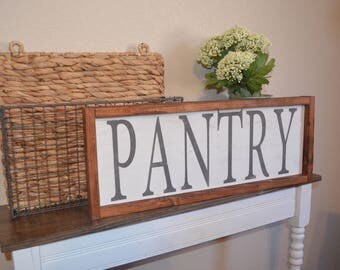 Rustic pantry sign | Etsy