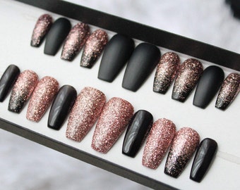 Matte fake nails | Etsy