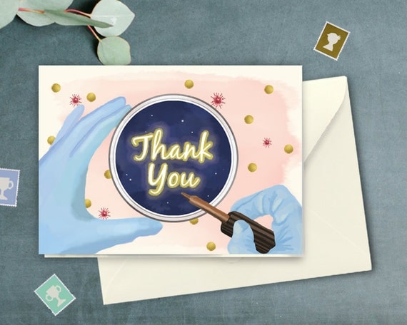Thank You Card for Microbiology professor Chemistry Biology