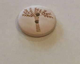 Natural wood buttons | Etsy