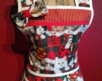 Items similar to Apron JAGUAR Jungle CAT in Teal & Brown, EXOTIC ...