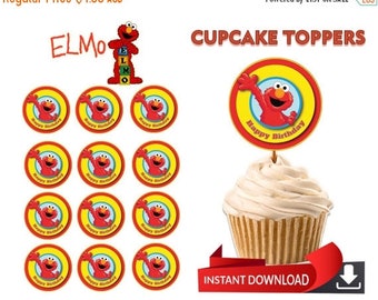 Elmo cupcake toppers | Etsy