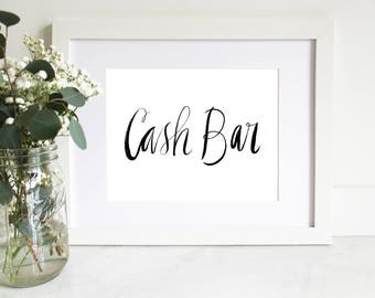 Cash bar sign | Etsy