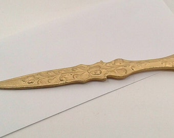 Gold letter opener | Etsy