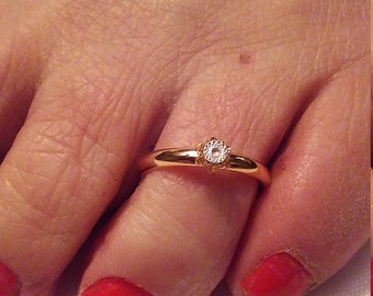 Diamond toe ring | Etsy