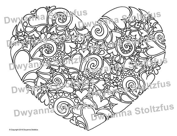 Heart Mosaic Coloring Pages Coloring Pages
