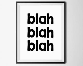 Blah blah blah | Etsy