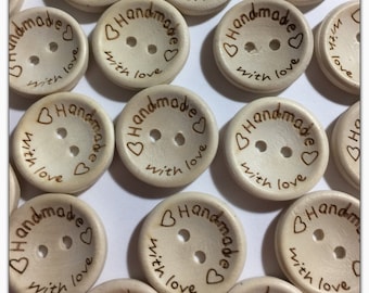 Handmade wood button | Etsy