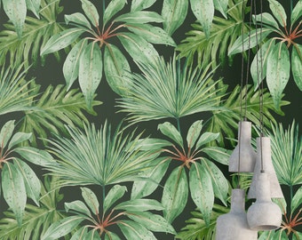 Palm leaf wallpaper | Etsy
