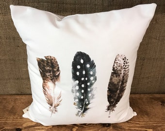 Feather pillow cover | Etsy