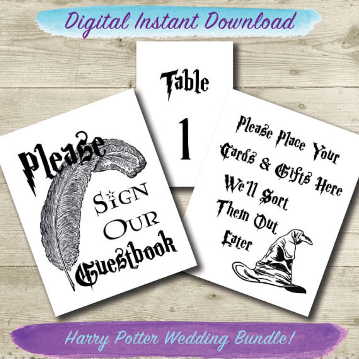 Harry Potter Guestbook Sign // Wedding Guestbook // Printable