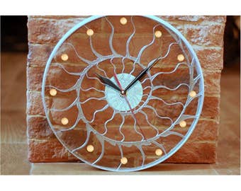 Stained glass clock | Etsy