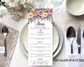 Wedding menu cards | Etsy