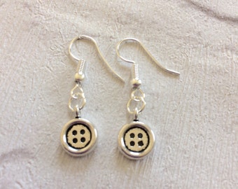 Button earrings | Etsy