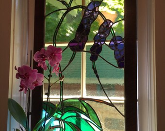 Stained glass orchid | Etsy