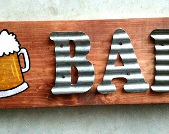 Free Beer Tomorrow Sign Hanging Wooden Beer Sign Rustic