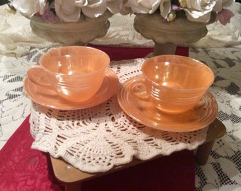 Peach lusterware | Etsy