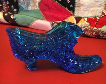 Fenton glass shoe | Etsy