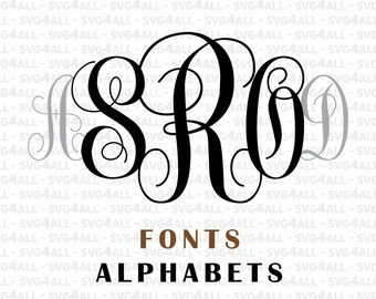 Curly font svg | Etsy
