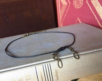 Items similar to Stamped Brass Pendant on Sterling Silver Chain with ...