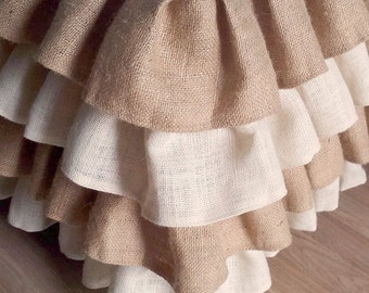 Burlap bed skirt | Etsy