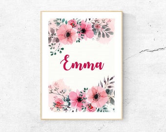 Name print | Etsy