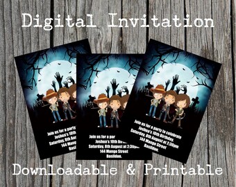 Zombie invite | Etsy