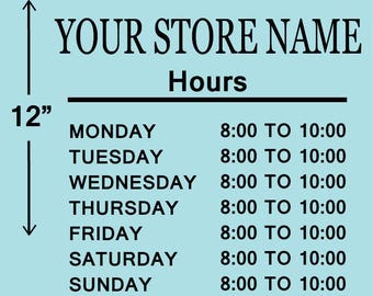 Business hours sign | Etsy