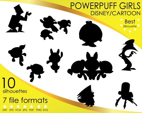 10 Silhouettes PowerPuff Girls Girl Power Disney