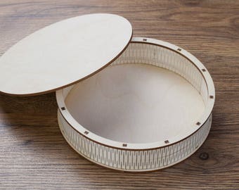 Round wood box | Etsy