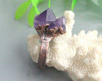 Raw crystal ring | Etsy