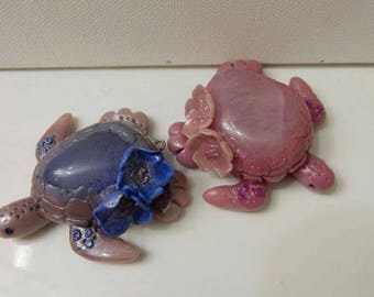 Polymer clay turtle | Etsy