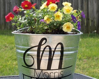 Monogram planter | Etsy