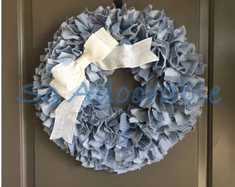 Denim wreath | Etsy