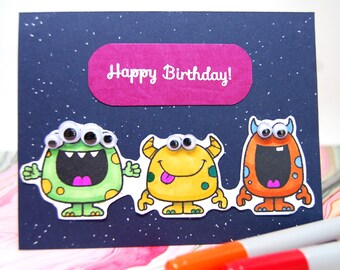 Googly eye card | Etsy