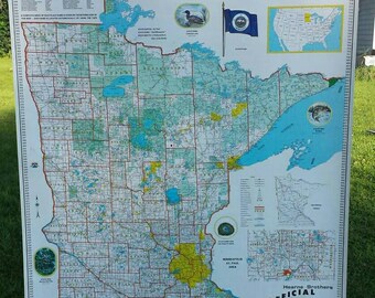 Vintage pull down map | Etsy