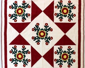 Rose of sharon quilt | Etsy