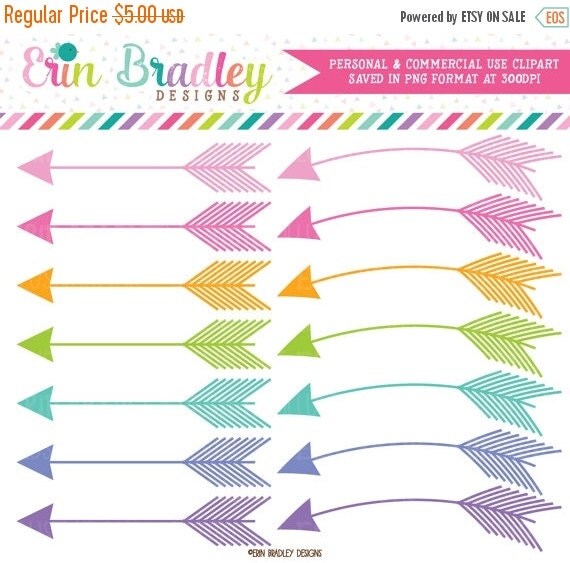 70% OFF SALE Arrow Clipart Graphics Instant by ErinBradleyDesigns