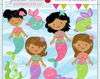 Mermaid clip art | Etsy