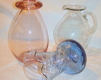 Hand blown bottles | Etsy