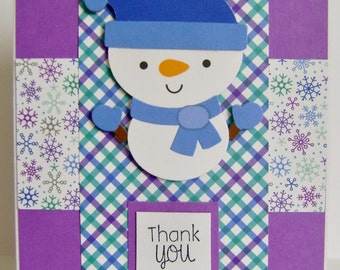 Snowman thank you | Etsy
