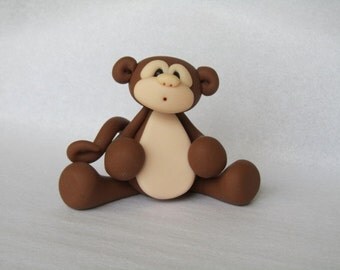 Polymer clay monkey | Etsy