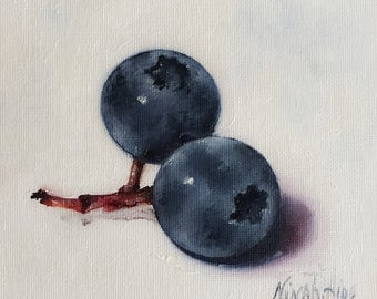 Blueberry painting | Etsy