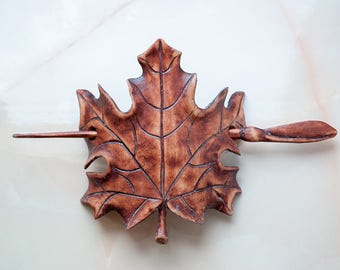 Wooden hair pin | Etsy