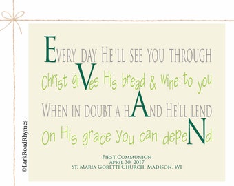 Communion poem | Etsy