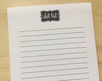 Shit list | Etsy